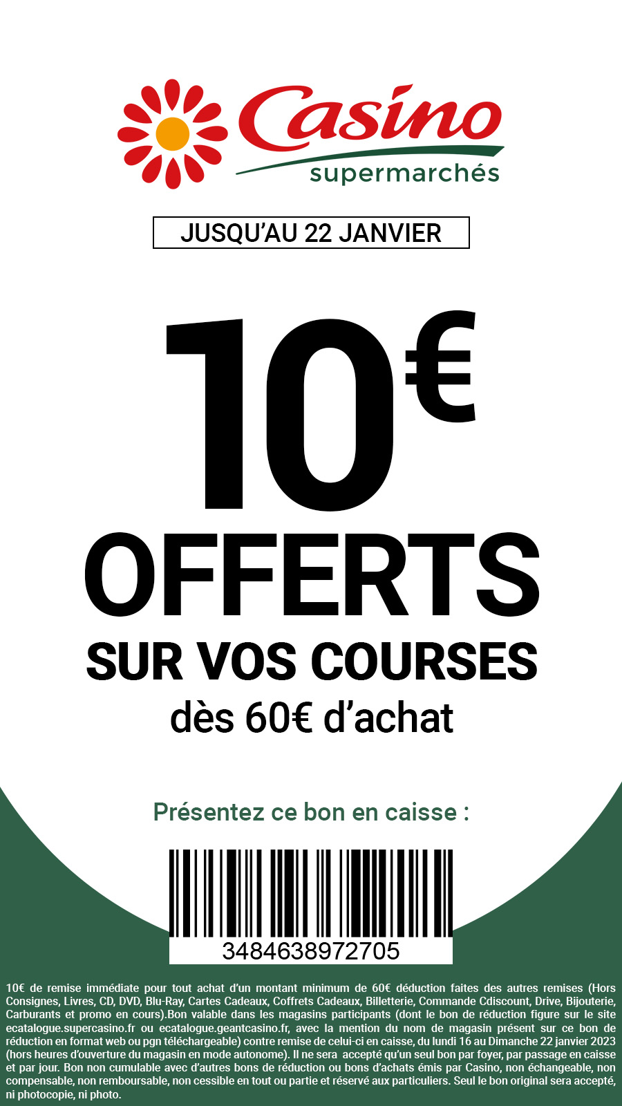 10 € sur vos courses au supermarché Casino – Maxi Malins